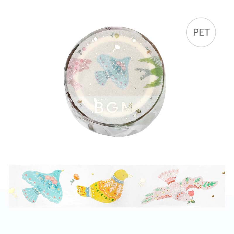 BGM | Bird Embroidery Clear Tape