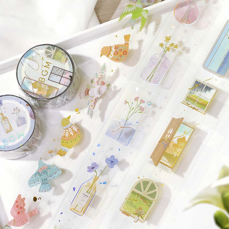 BGM | Bird Embroidery Clear Tape