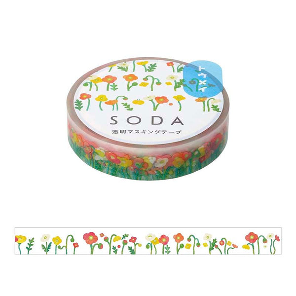King Jim | SODA Transparent Pet Tape Poppy (10mm)