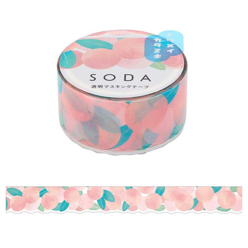 King Jim | SODA Transparent Pet Tape Peach (20mm)