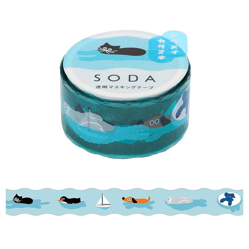 King Jim | SODA Transparent Pet Tape Swimming (20mm)