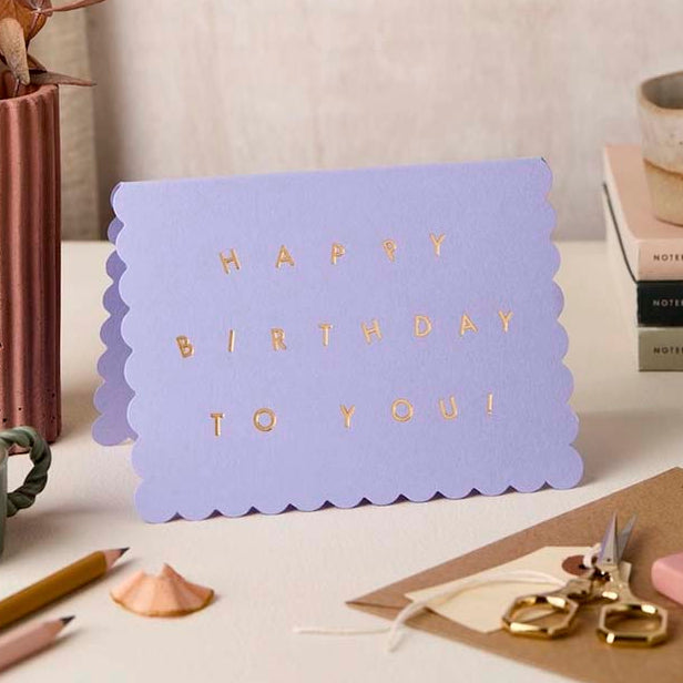 Katie Leamon | Tarjeta de Felicitación Scallop Happy Birthday To You L