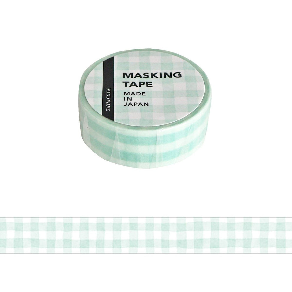 Mind Wave | Pattern Check Mint Washi Tape