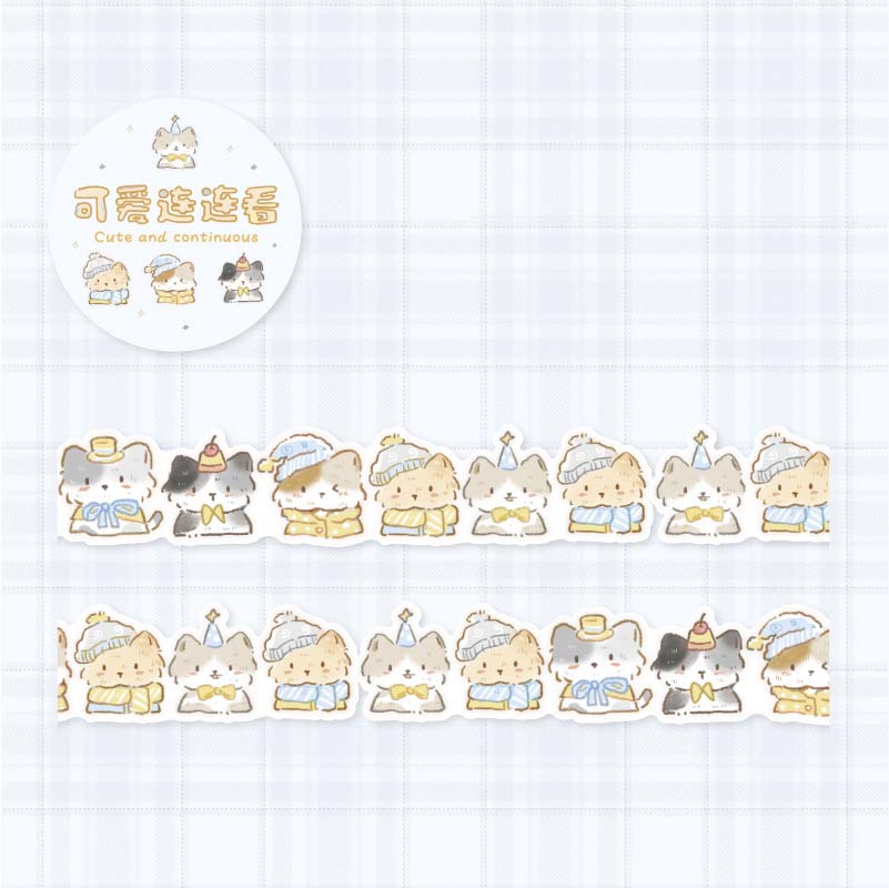 Twilight | Cute and Continous Die Cut Tape Cats