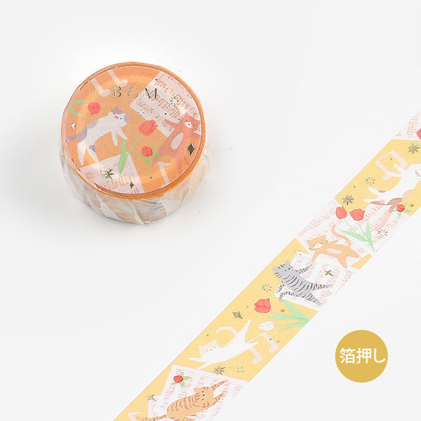 BGM | Foil Cat Songs Washi Tape