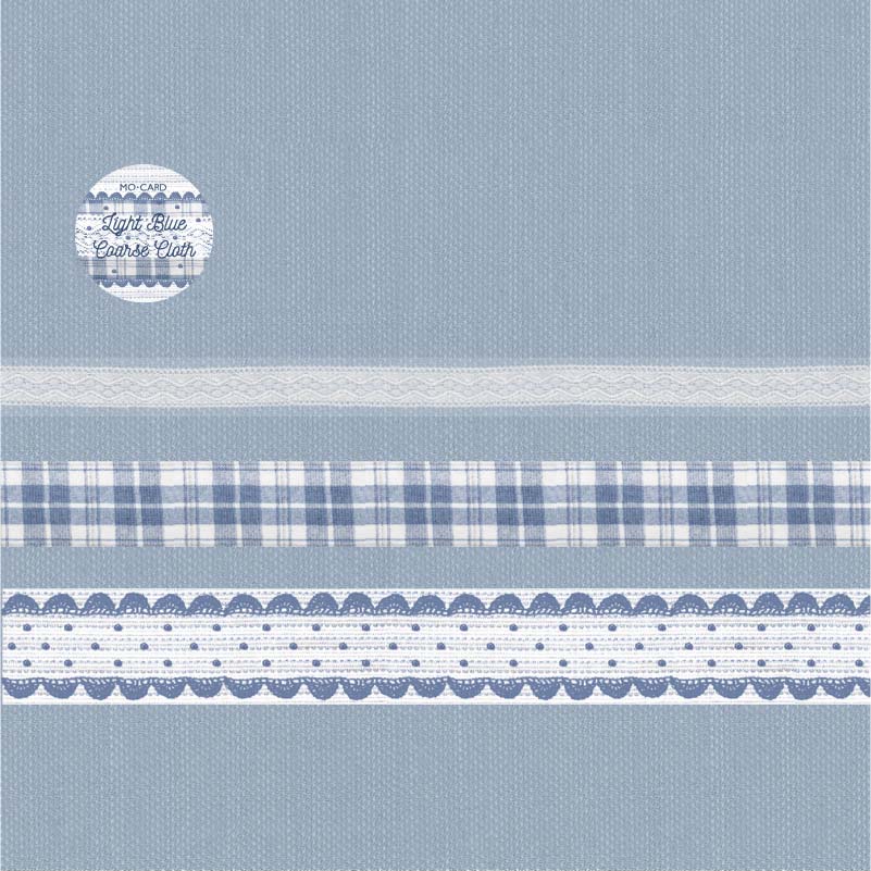 Mo Card | Set de PET Tapes Handmade Lace Light Blue Coarse Cloth