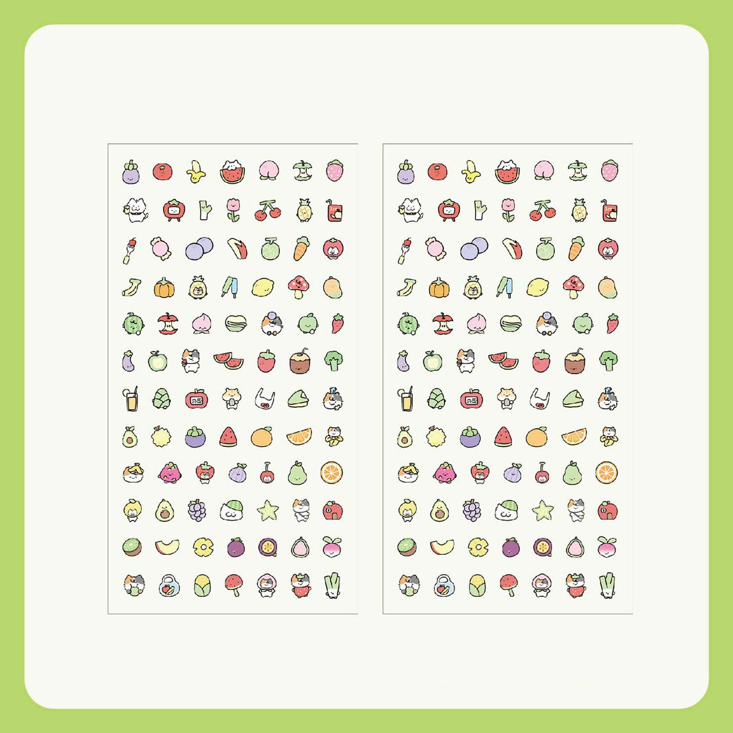 2ABC | Pegatinas Little Pudding Fruit