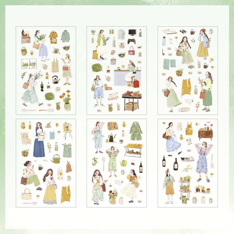 2ABC | Set de Pegatinas Live Up To Time Spring Lime (6pc)