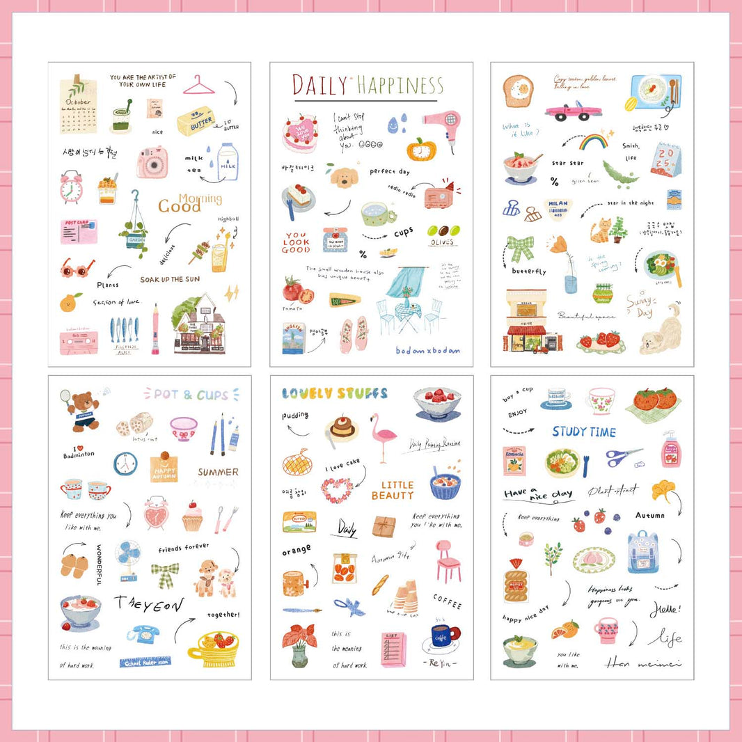 2ABC | Set de Pegatinas Love Letter Abound Starry River Rolls (6pc)