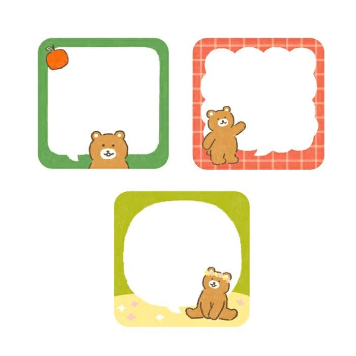 Furukawashiko | Mini Notas Adhesivas Message Note Bubble Speech Bear